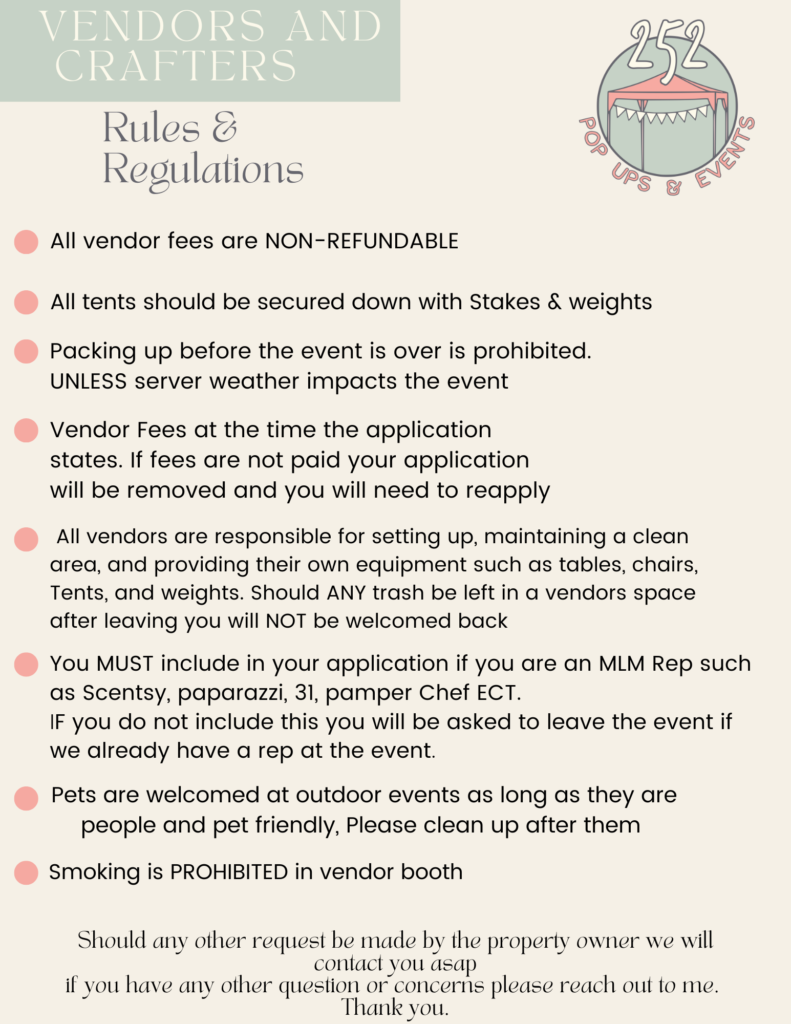 Vendor Rules and Regulations2 - NC Vintage Thrift